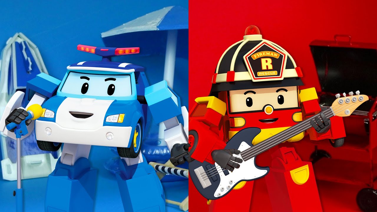 Robocar POLI Color Episodes│Learn Colors│Four Colors Play House│Color ...