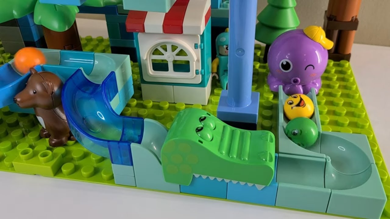 🥶 Frozen Hill Marble Run Building Block Course Satisfying Building ...