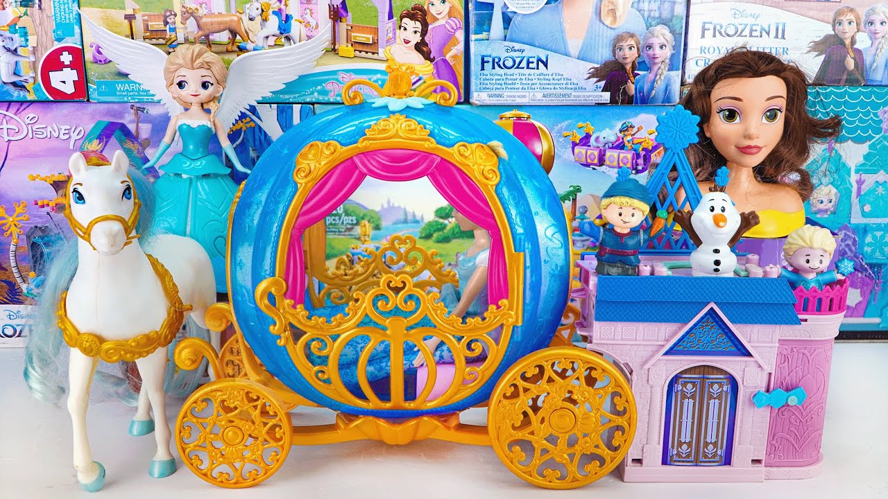 Disney Princess Toy Collection Unboxing | Disney Frozen Elsa, Belle ...