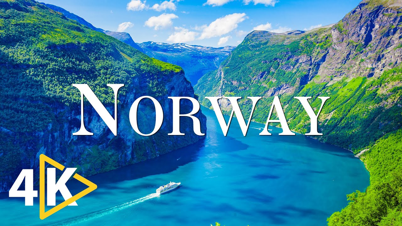 FLYING OVER NORWAY (4K UHD) - Relaxing Music Along With Beautiful ...