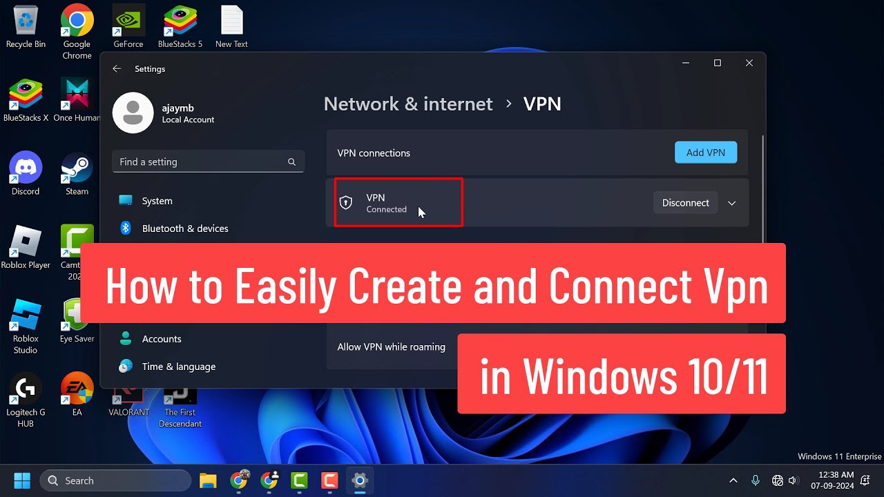 How to Add Free VPN on Windows 10/11 | How to Easily Create and Connect ...