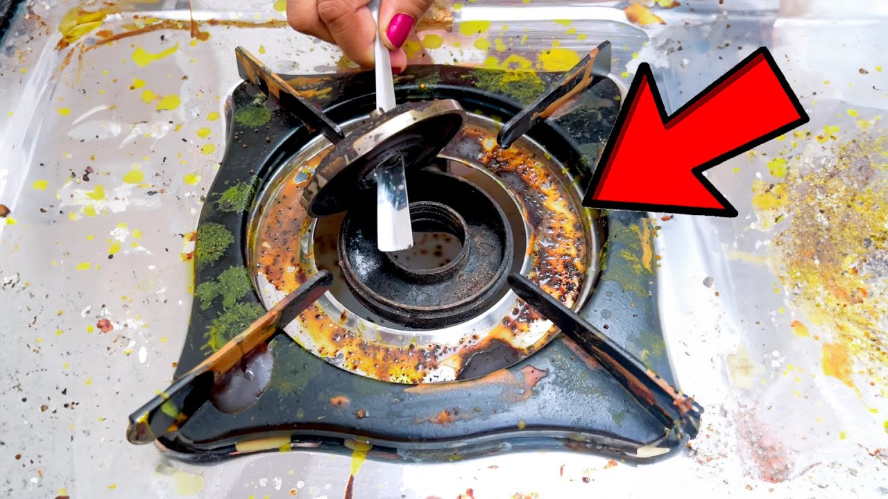 How To Clean Your Gas Stove Like A Pro| Kitchen tips & hacks| Cleaning ...