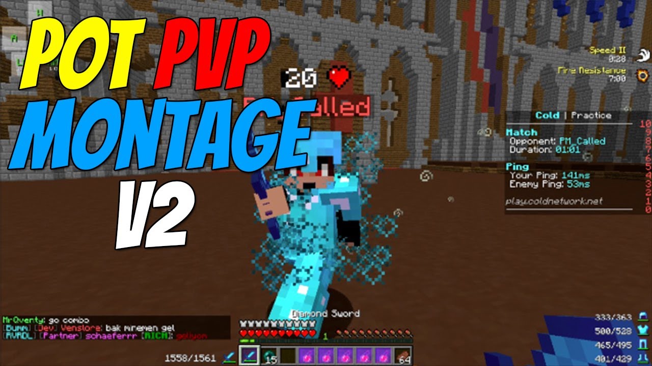 Minecraft Pot PVP Montage V2 - YouTube