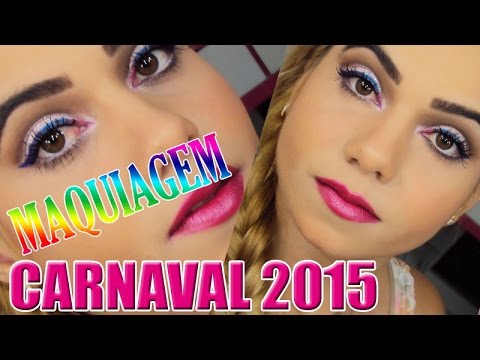 Tutorial Express - Maquiagem Carnaval Colorida Delicada - YouTube