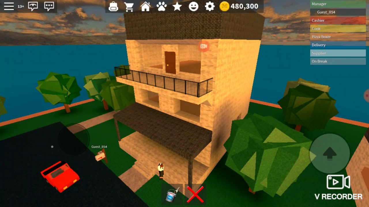 Decorating my 3 story house - Work at a pizza place - YouTube