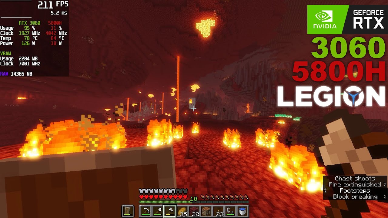 Minecraft - Sodium + Sildur's Shaders / Legion 5 / RTX 3060 / Ryzen 7 ...