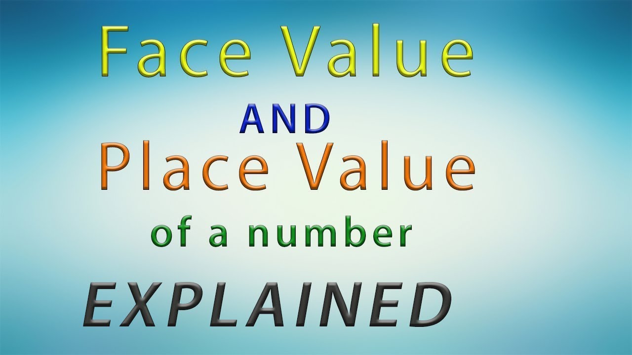 Maths||Place value||face value||very simple||easy||class 1 to 12 - YouTube