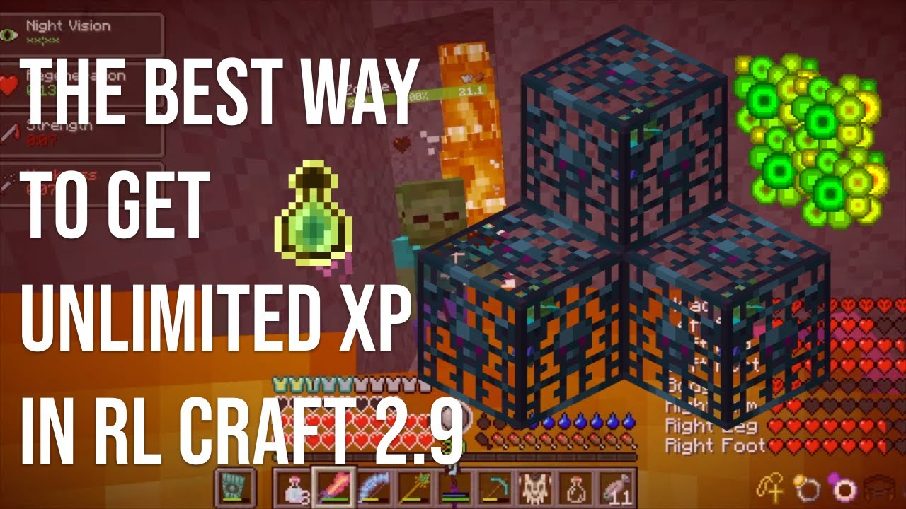 THE BEST WAY TO GET UNLIMITED XP IN RL CRAFT 2.9 - THE CORRECT WAY ...