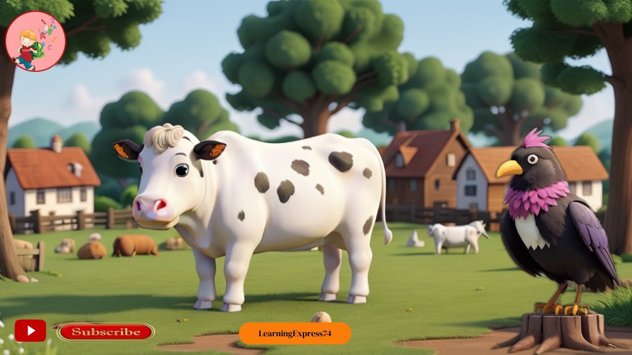 "दोस्ती का वादा | कौआ और गाय" | Animal Story | Moral Kahani - YouTube