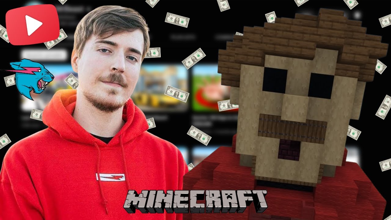 Building fellow Content Creators in Minecraft: MrBeast!! - YouTube