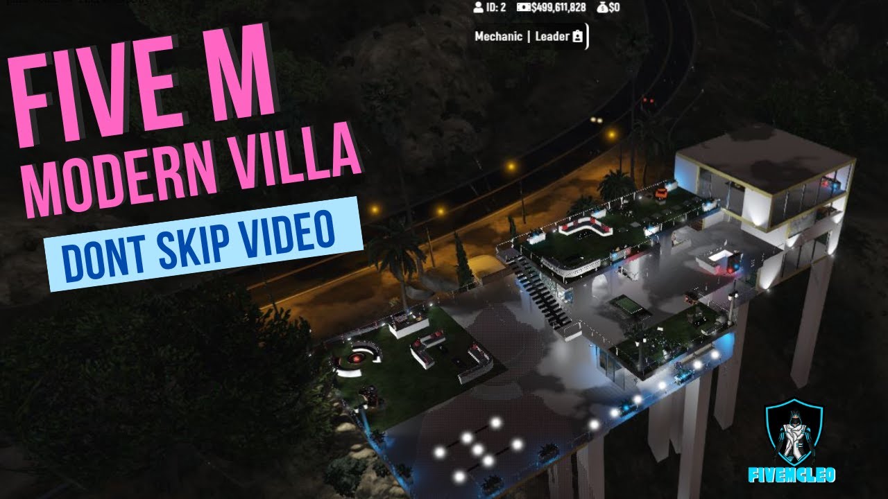 Fivem Modern_white_ Mansion - Fivem villa Beautiful interior - YouTube