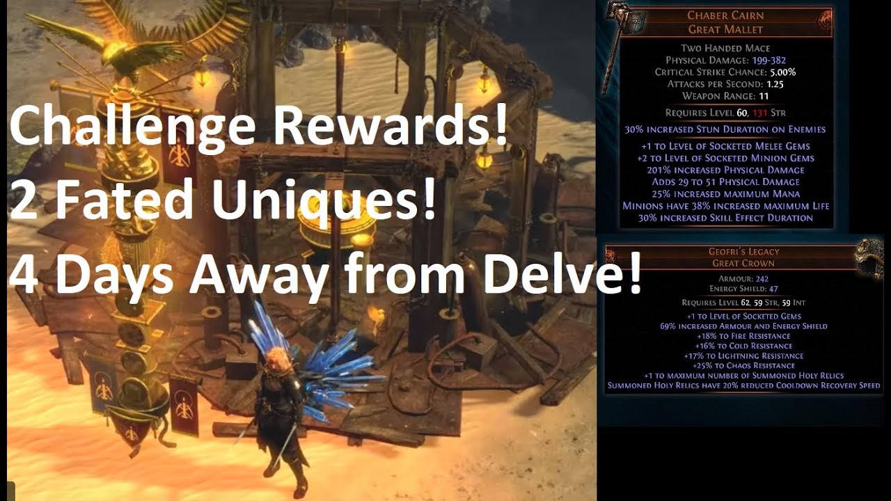 Delve Challenge Rewards announced & Two new fated Uniques!! 4 Days to ...