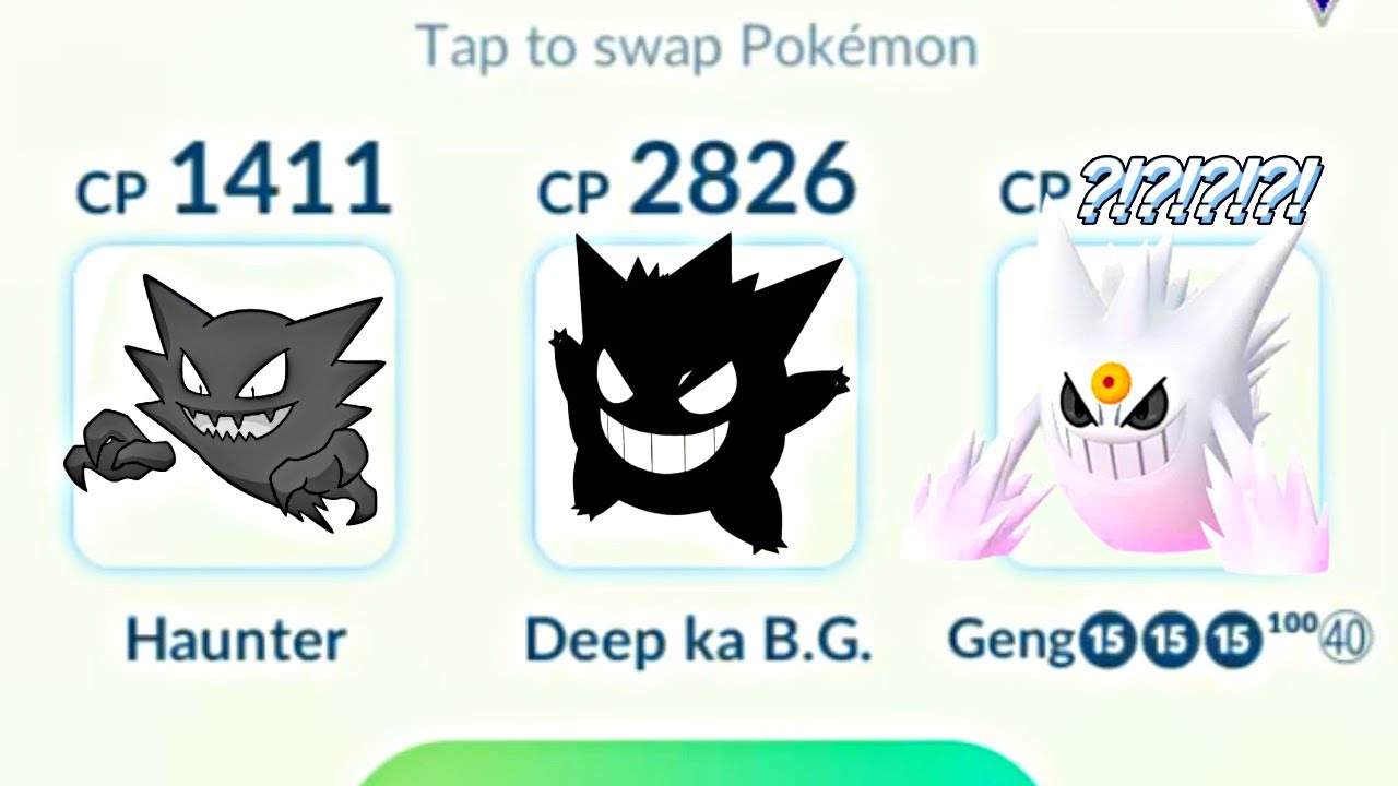Shiny Gengar Evolution line only in Master league - YouTube