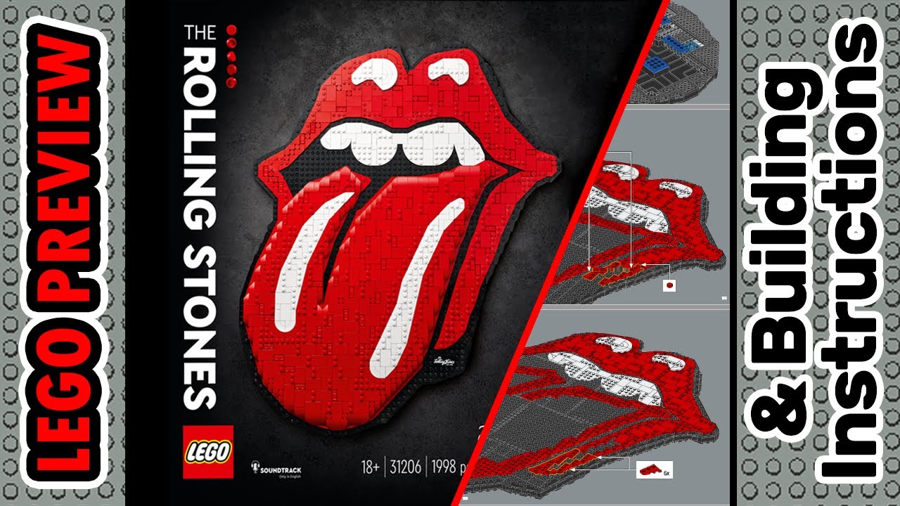 PREVIEW: 31206, LEGO ART, The Rolling Stones & Building Instructions ...