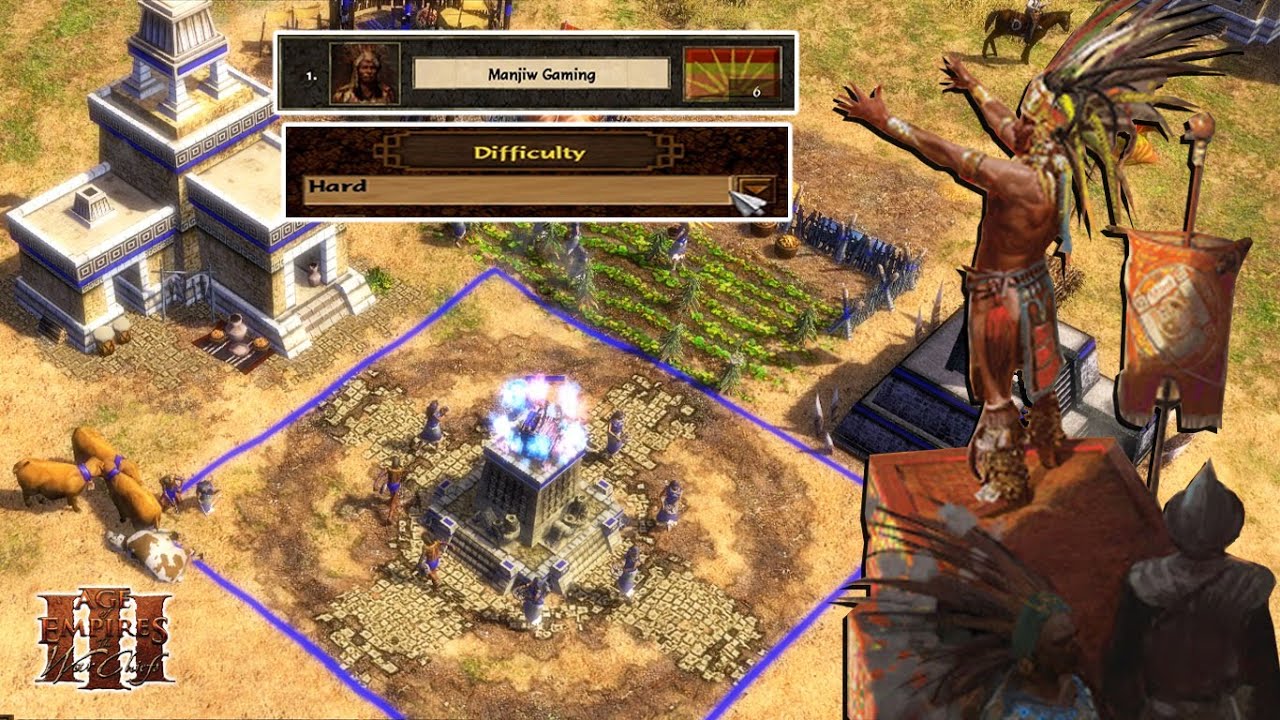 [HARD GAMEPLAY] AZTECS (AGE OF EMPIRE 3 THE WAR CHIEFS) - YouTube