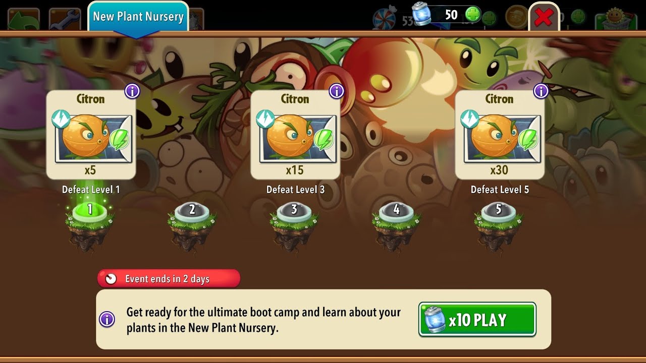 Citron New Plant Of Nursery Event (Plants vs Zombies 2) # ...
