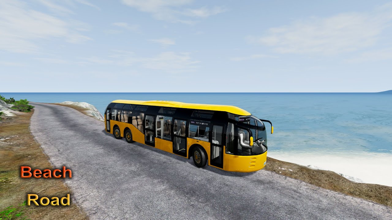 Worlds most dangerous roads driving | Capsule Bus | Beamng Drive ...