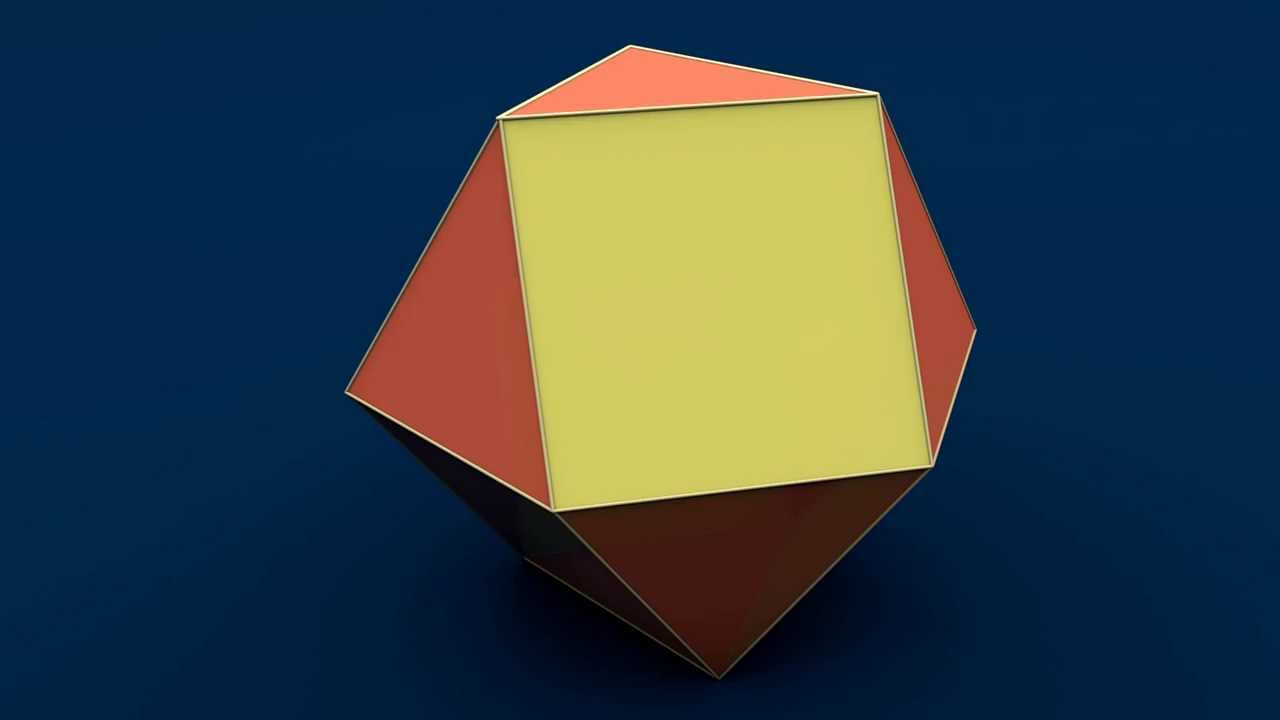 Make 3D Solid Shapes - Cuboctahedron / Кубооктаэдр - YouTube