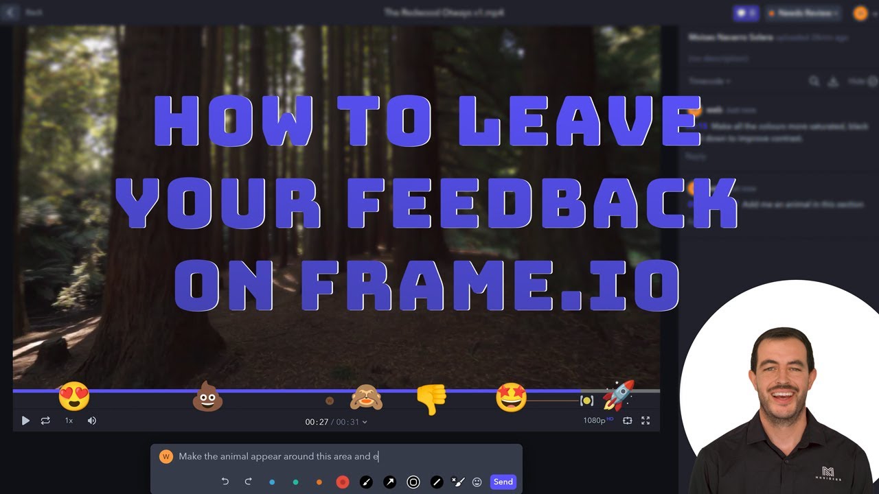 How to provide feedback on a video on Frame.io? (Friendly tutorial for ...