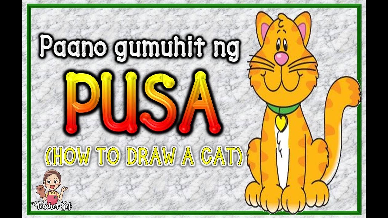 PAANO GUMUHIT NG PUSA (HOW TO DRAW A CAT) - YouTube
