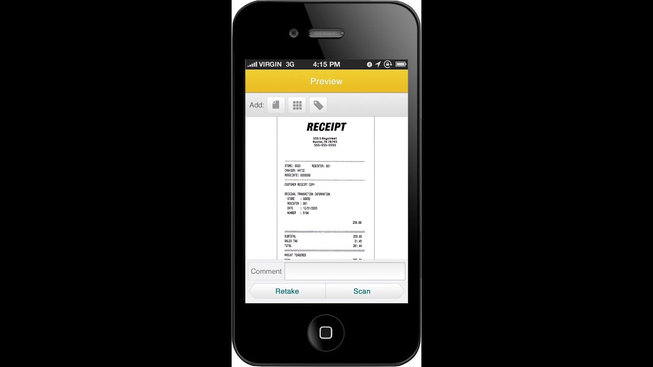 Falcon Expenses Mobile Receipt Scanner for iOS Devices - YouTube
