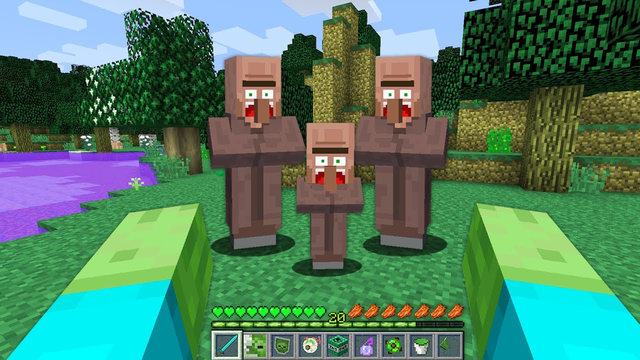 HOW ZOMBIE SEE IN MINECRAFT !!! How To Play Zombie VS VILLAGERS ARMY ...