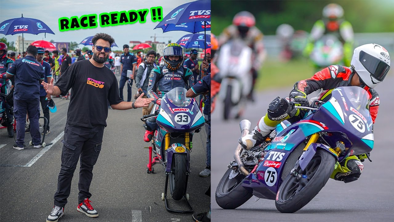 1st Time RACING ON RACE TRACK !! TVS RACING - YouTube