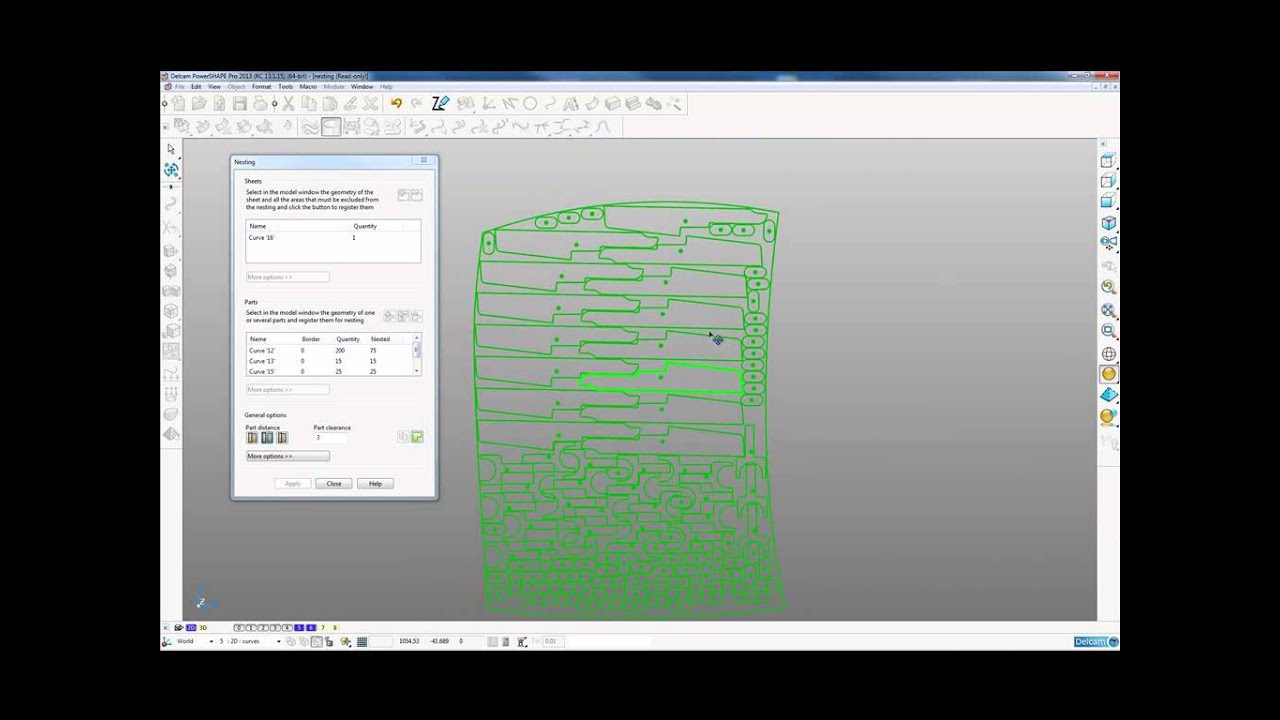 Nesting - PowerSHAPE 2013 - YouTube