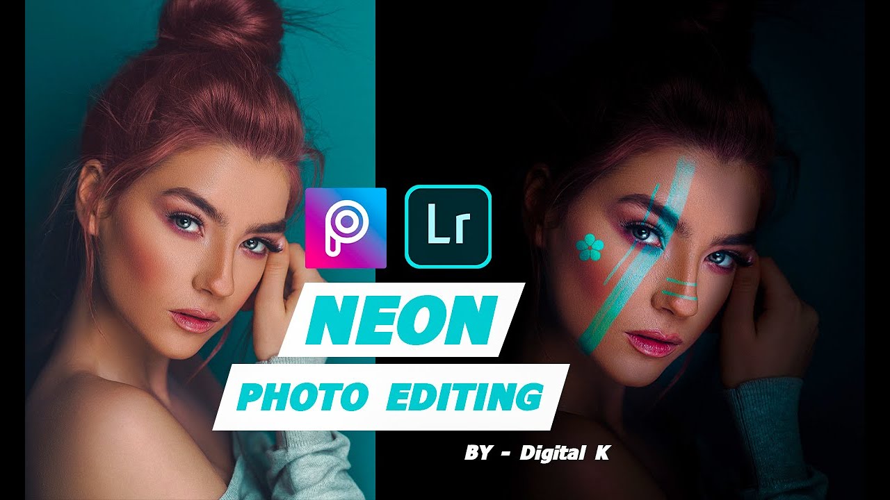 Neon Photo Editing In PicsArt And Lightroom Tutorial | Neon Light ...