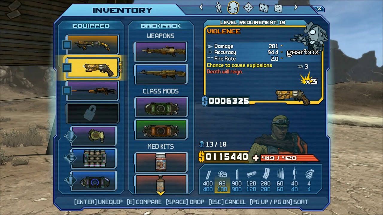 Borderlands GOTY Enhanced edition legendary pistol "Violence" - by OFG ...