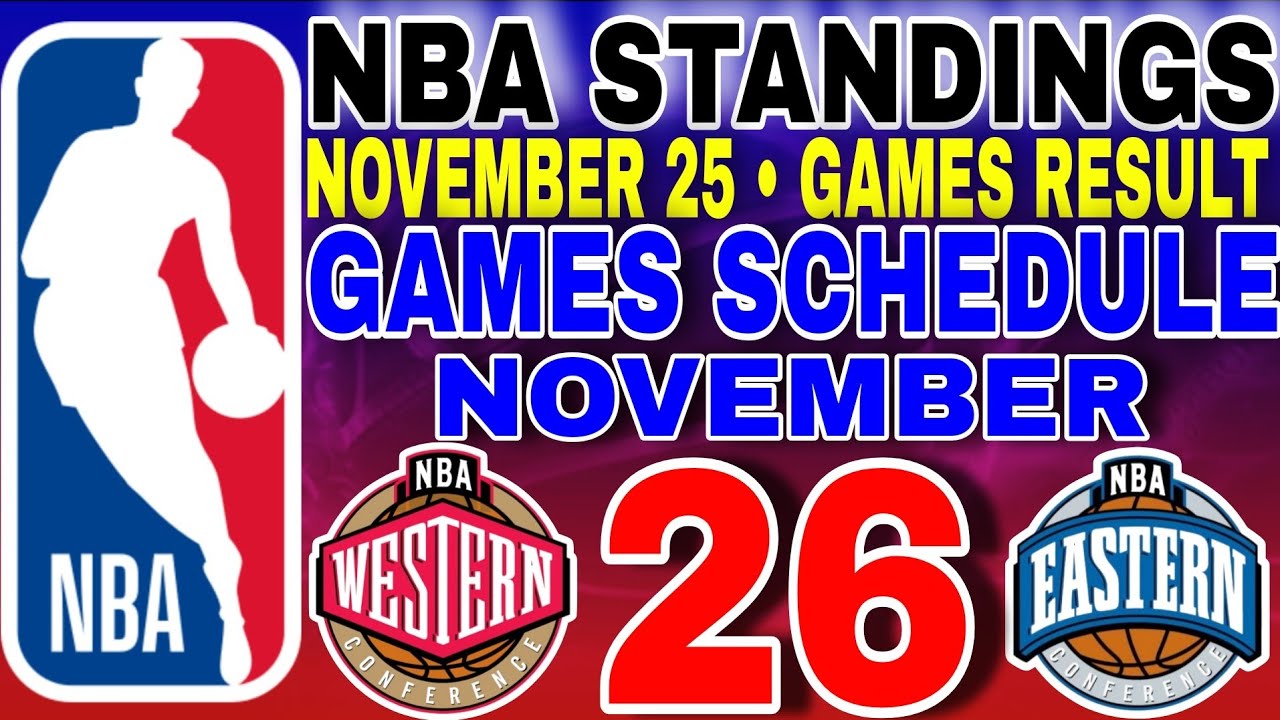 Nba Standings Today November 25, 2025 | Games Result | Games Schedule ...