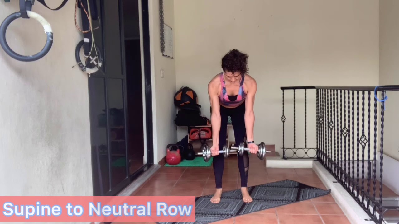Supine to Neutral Row - YouTube