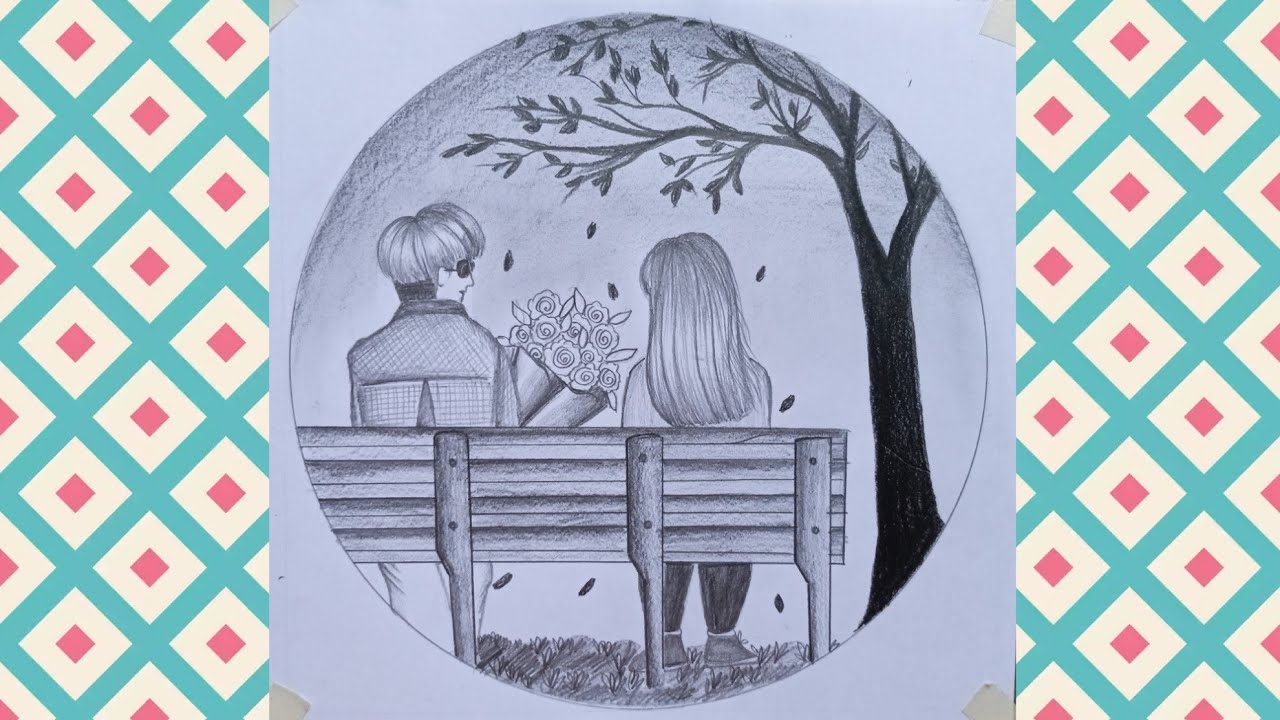 How to draw a couple / easy couple drawing - step by step( pencil ...