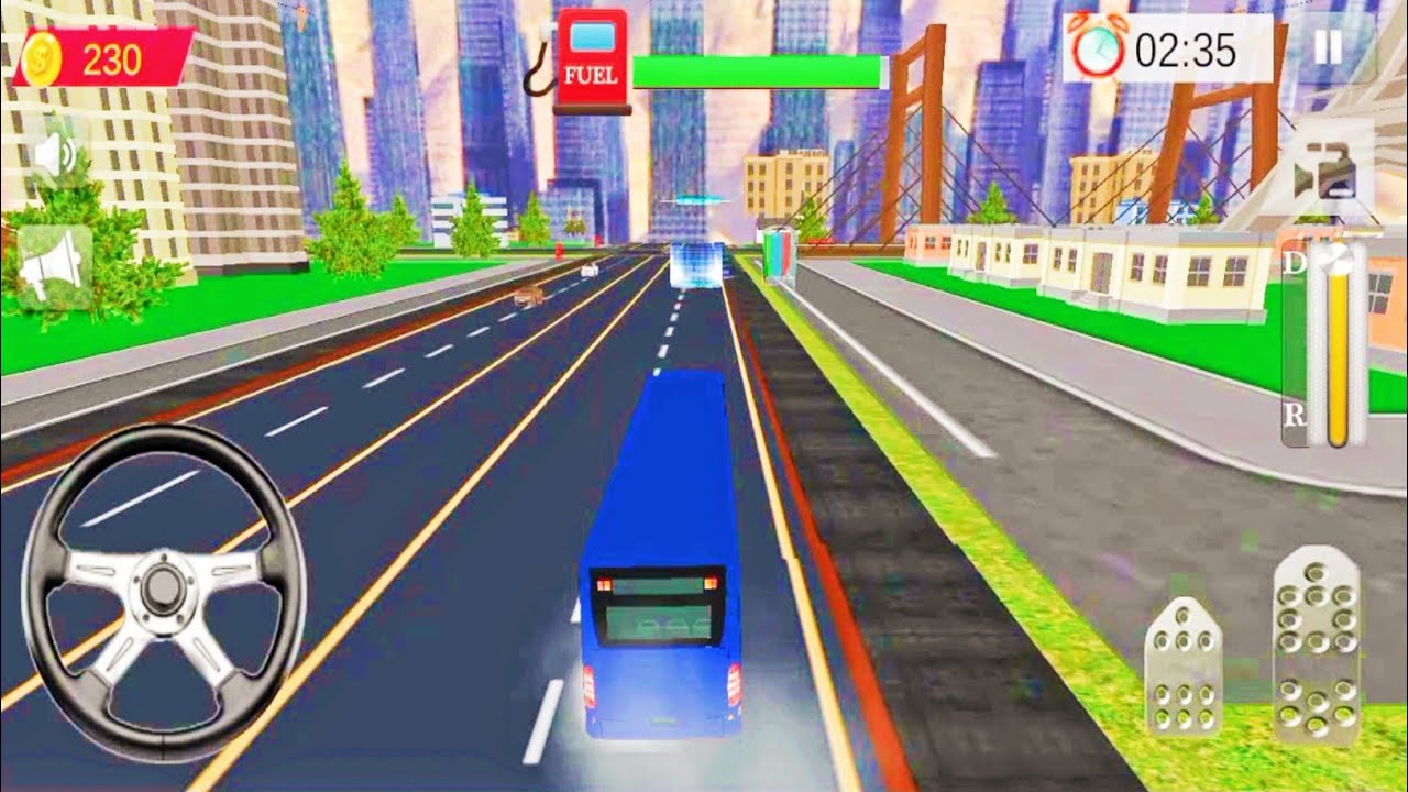 Big Blue Bus Driver Game 2021 || Bus Racing Gameplay Android - YouTube