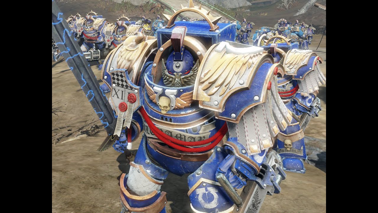 ULTRAMARINES IN 30K POWER ARMOR IN ACTION - YouTube