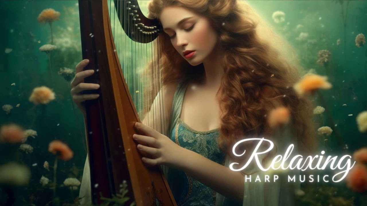 Beautiful Harp & Birds Singing Peaceful Music for Stress Relief ...