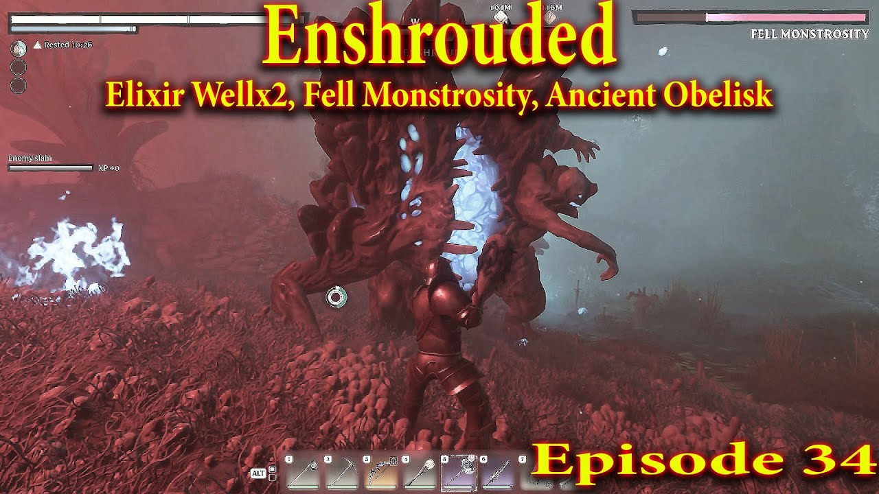 Enshrouded Walkthrough Episode 34 |Elixir Well x2, Fell Monstrosity ...
