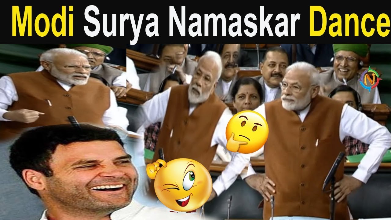 Modi Surya Namaskar In Parliament | Modi Funny Dance Video | | Rahul ...