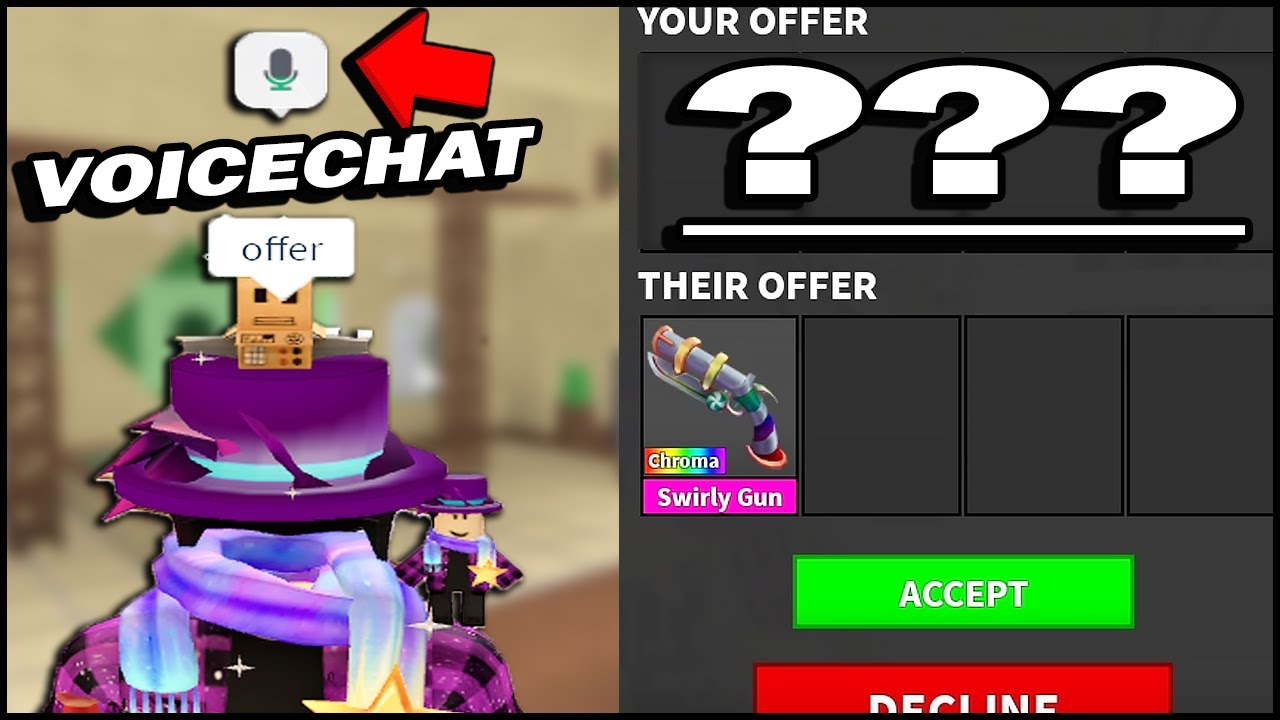 TRADING IN MM2 WITH ROBLOX VOICE CHAT... - YouTube