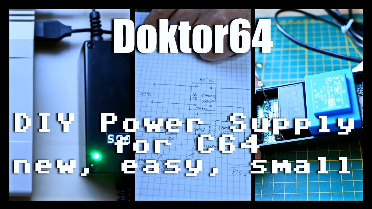 Doc64 #18 | Commodore C64 | DIY Power Supply PSU new, modern, small ...