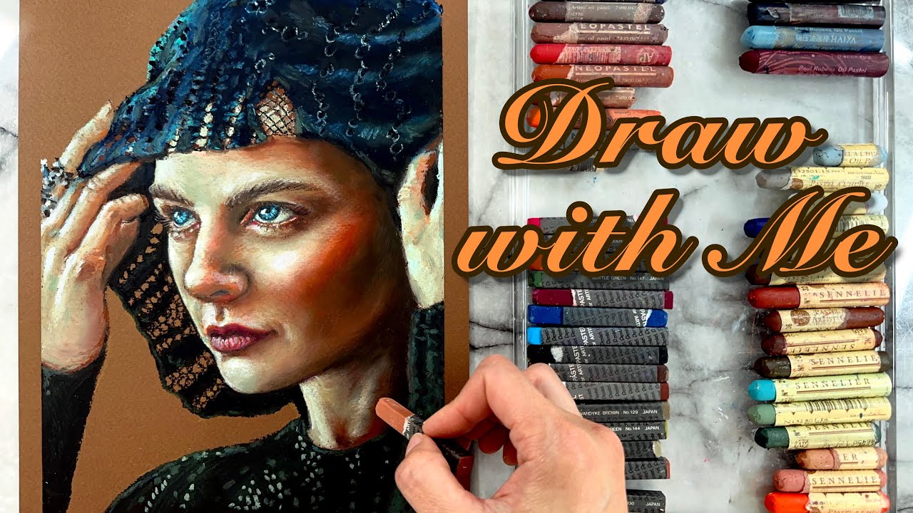 Oil Pastel : Lady Jessica from "DUNE" Sketch to Finish ‼️ - YouTube