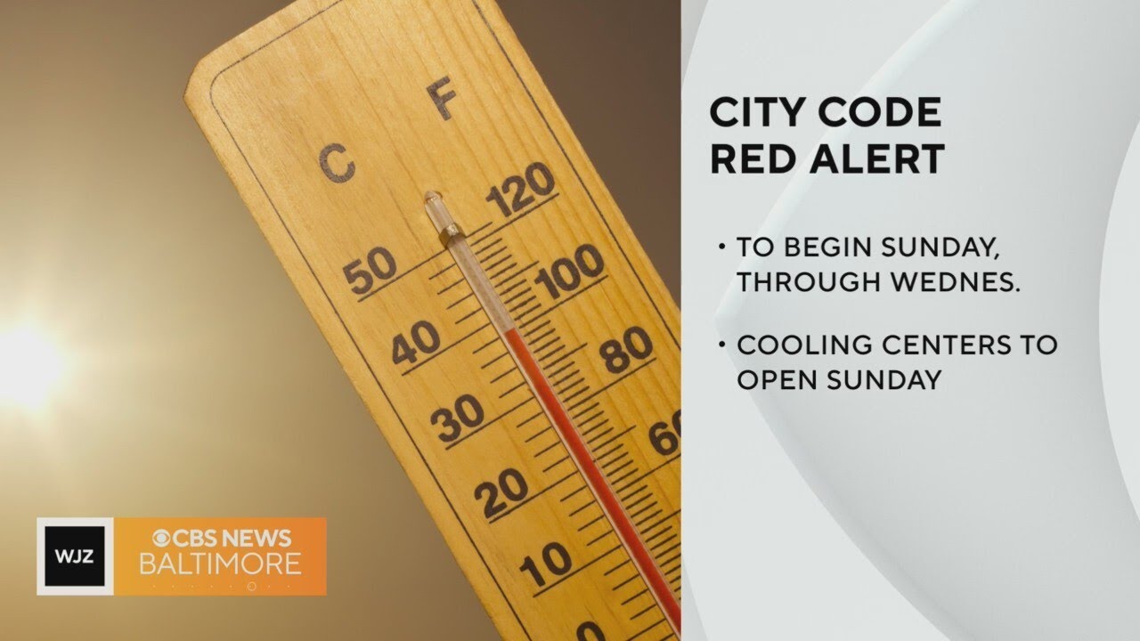 Code red extreme heat alert declared in Baltimore City for Sunday through Wednesday and more top ...