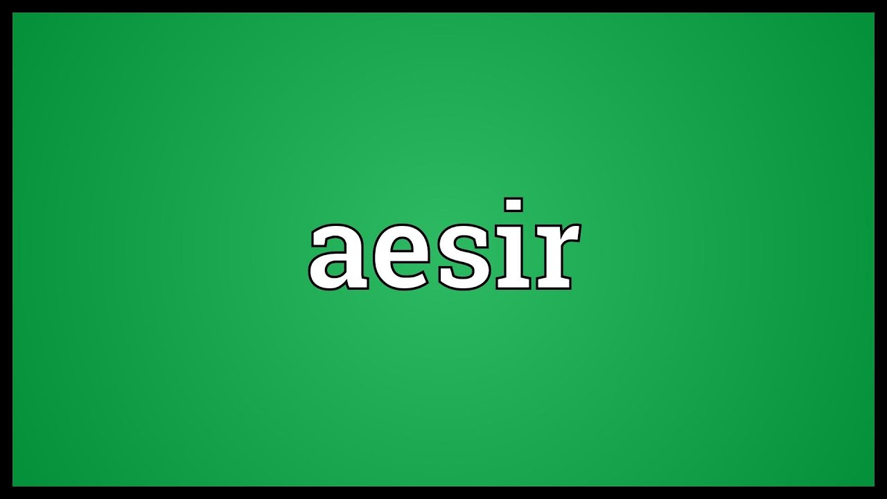 Aesir Meaning - YouTube