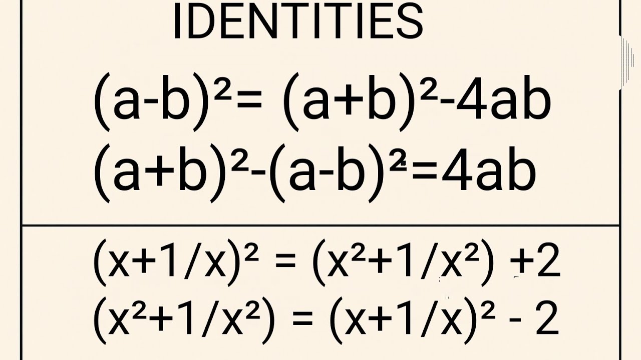How to use IDENTITIES #viral #maths #identities #rimc_dehradun #icse # ...