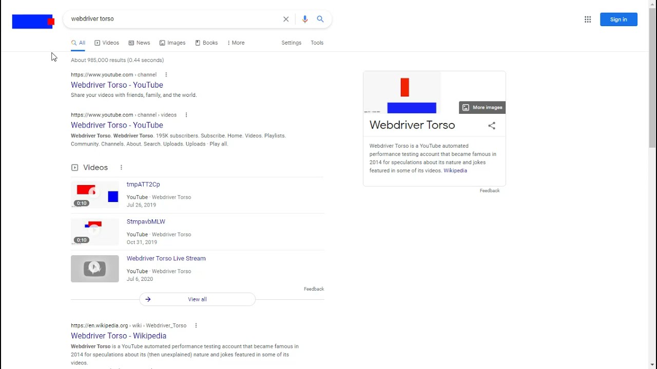 Webdriver Torso - Google Easter Egg - YouTube