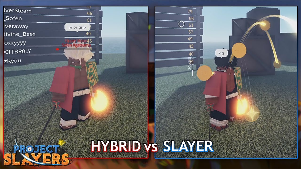 The Water Breathing Demon VS Hybrid | Project Slayers - YouTube