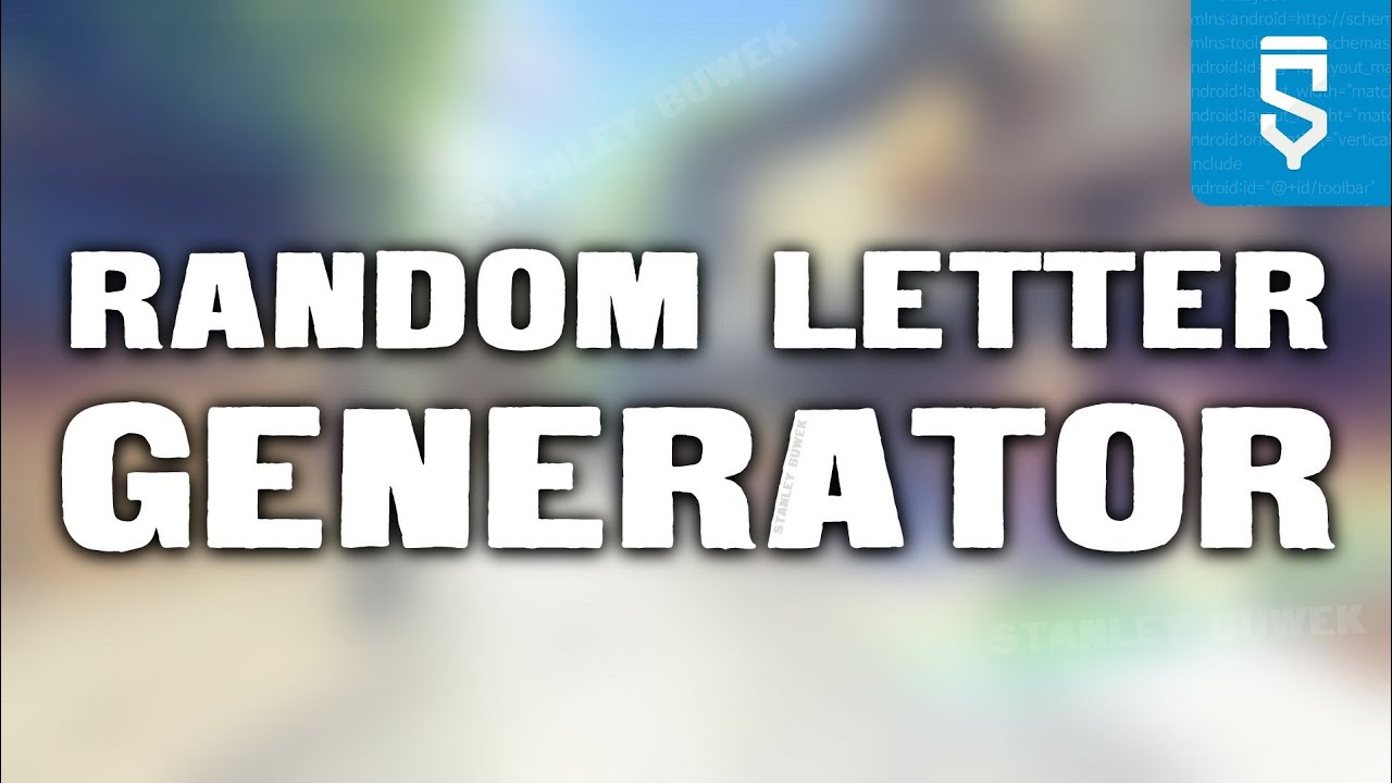 How To Make A Random Letter Generator App In Sketchware YouTube How To Make A Random Letter Generator App In Sketchware YouTube