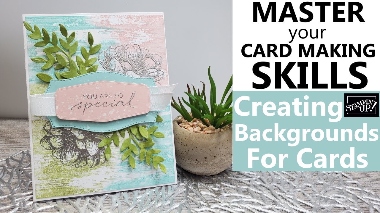💎 How to create stamped backgrounds | Create your own paper for cards ...