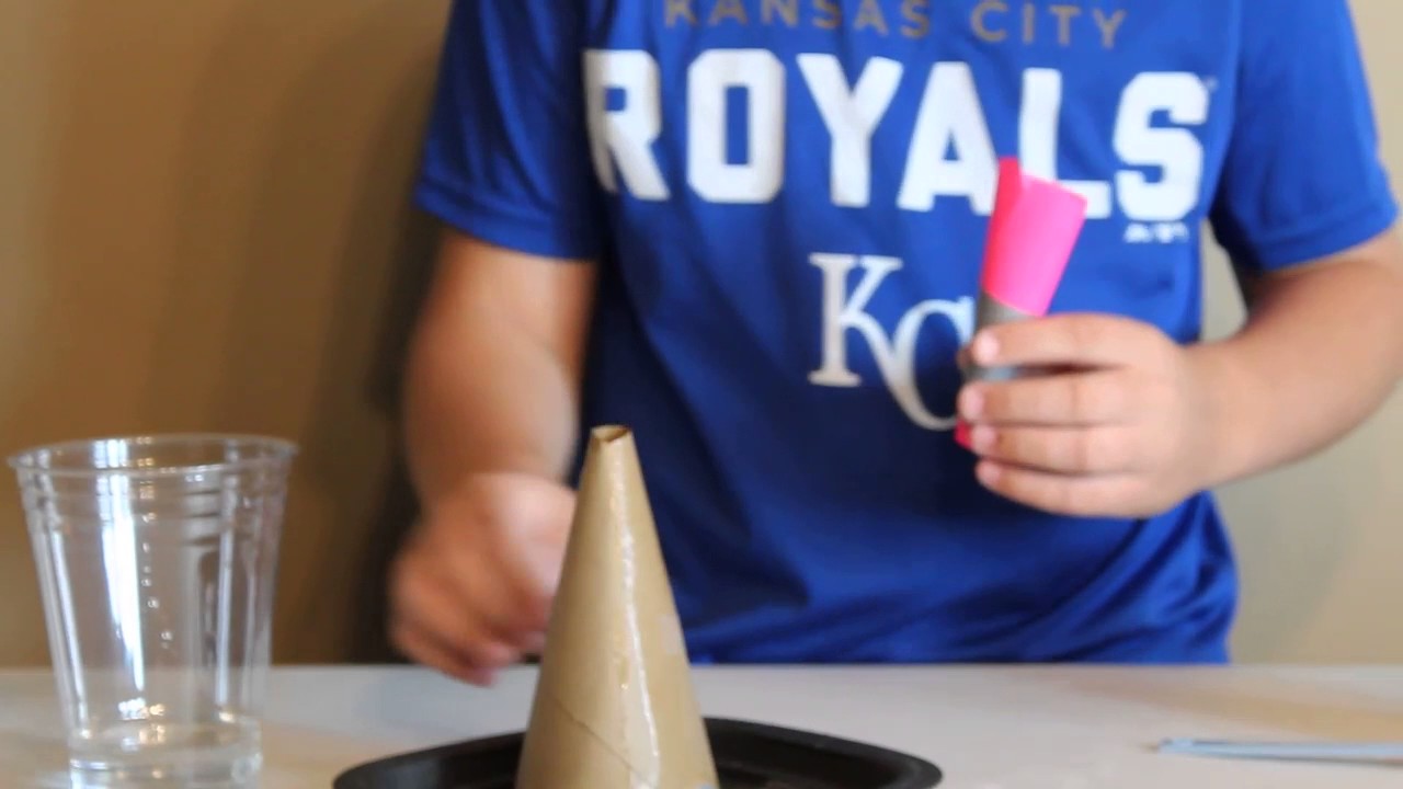 Paper Volcano Experiment - YouTube
