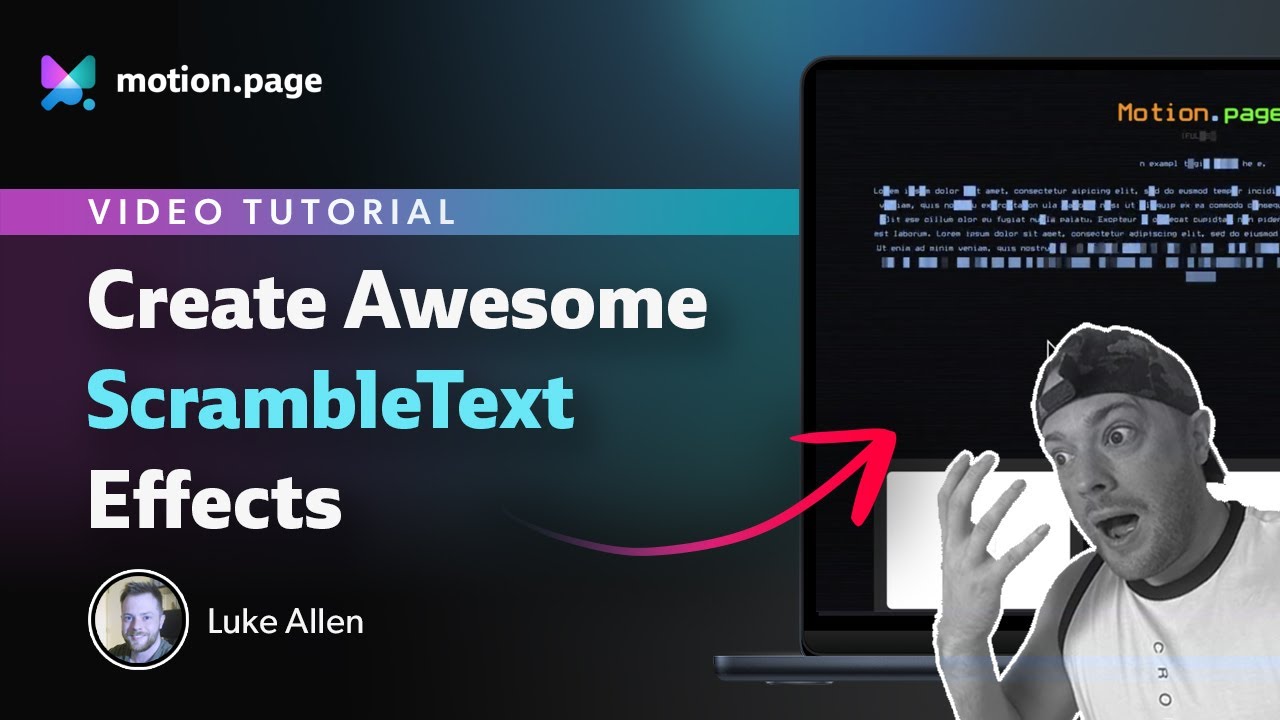 Start Using GSAP's ScrambleText with Motion.page for Extra Flair Today ...